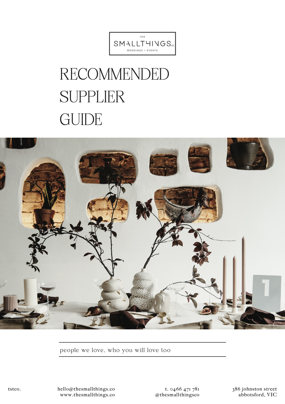 Recommended Supplier Guide | The Small Things Co.